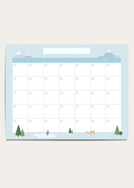 Winter Calendar Printable – ivycdraws